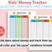 Kids Allowance Tracker | Spending Tracker | Savings Tracker | Kids ...