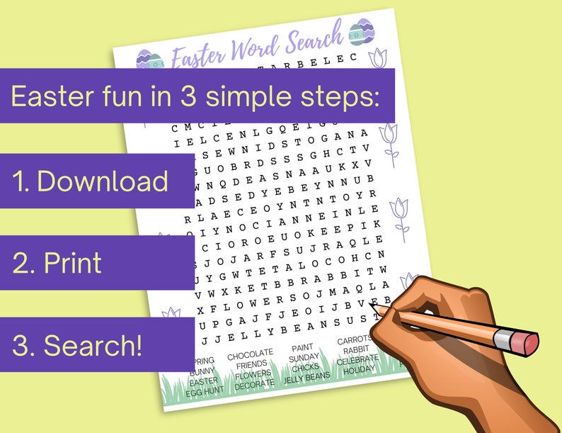 Easter Word Search Printable | Spring Word Search | Easter Activity ...