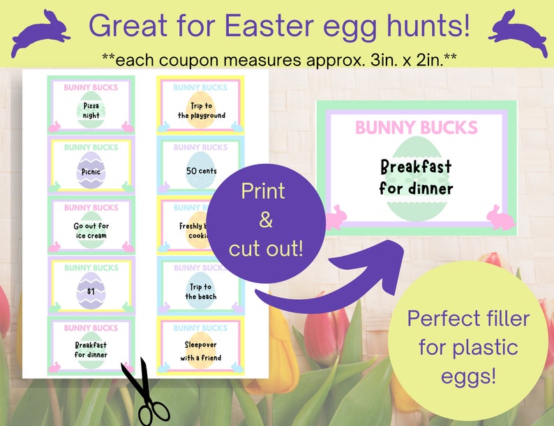 Bunny Bucks Printable Easter Egg Fillers | Egg Stuffers | Easter Basket ...