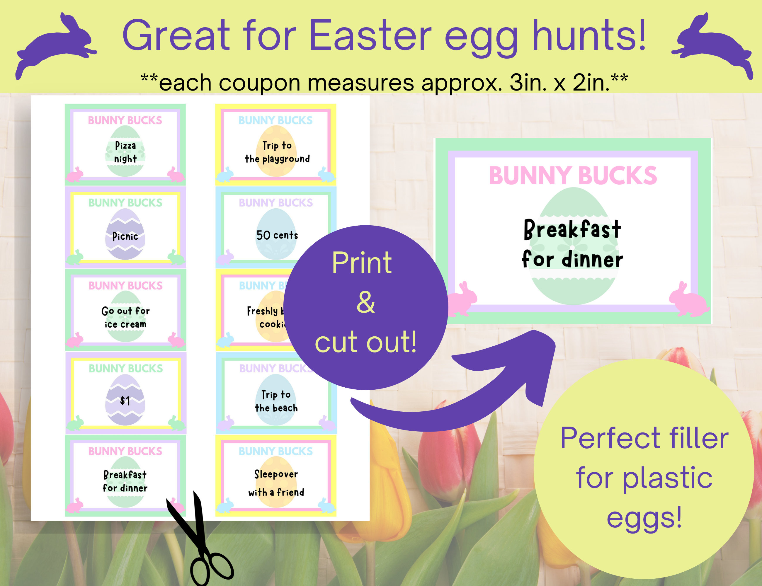 Bunny Bucks Printable Easter Egg Fillers | Egg Stuffers | Easter Basket ...