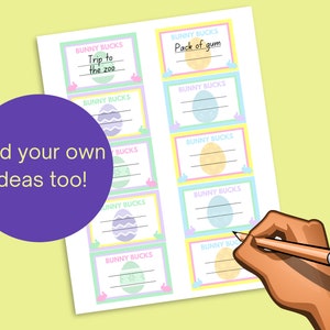 Bunny Bucks Printable Easter Egg Fillers | Egg Stuffers | Easter Basket ...