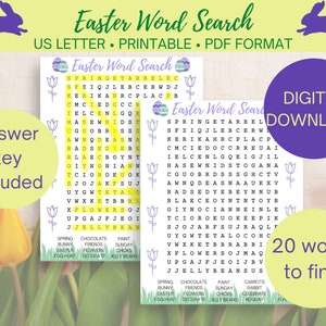 Easter Word Search Printable | Spring Word Search | Easter Activity ...