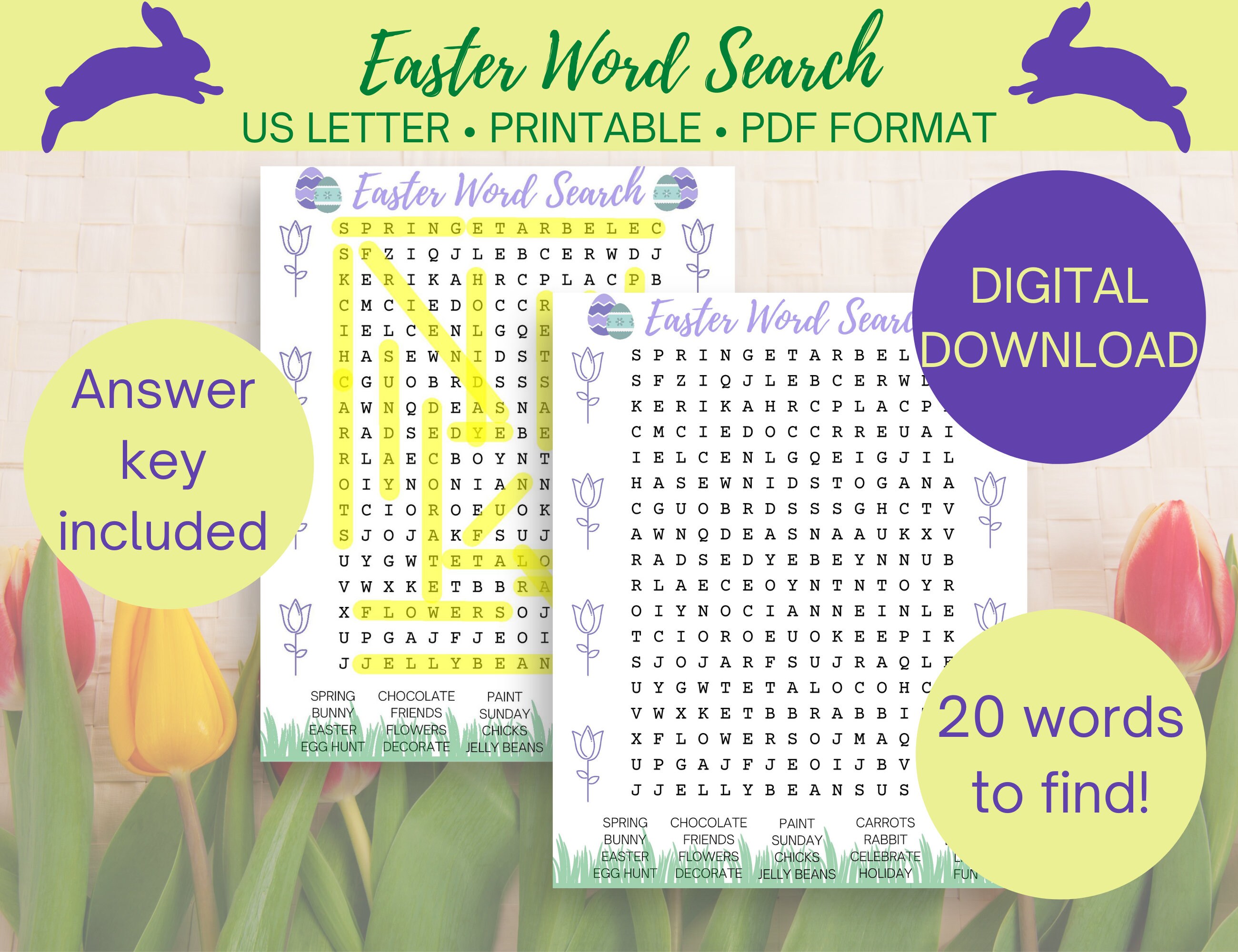 Easter Word Search Printable | Spring Word Search | Easter Activity ...