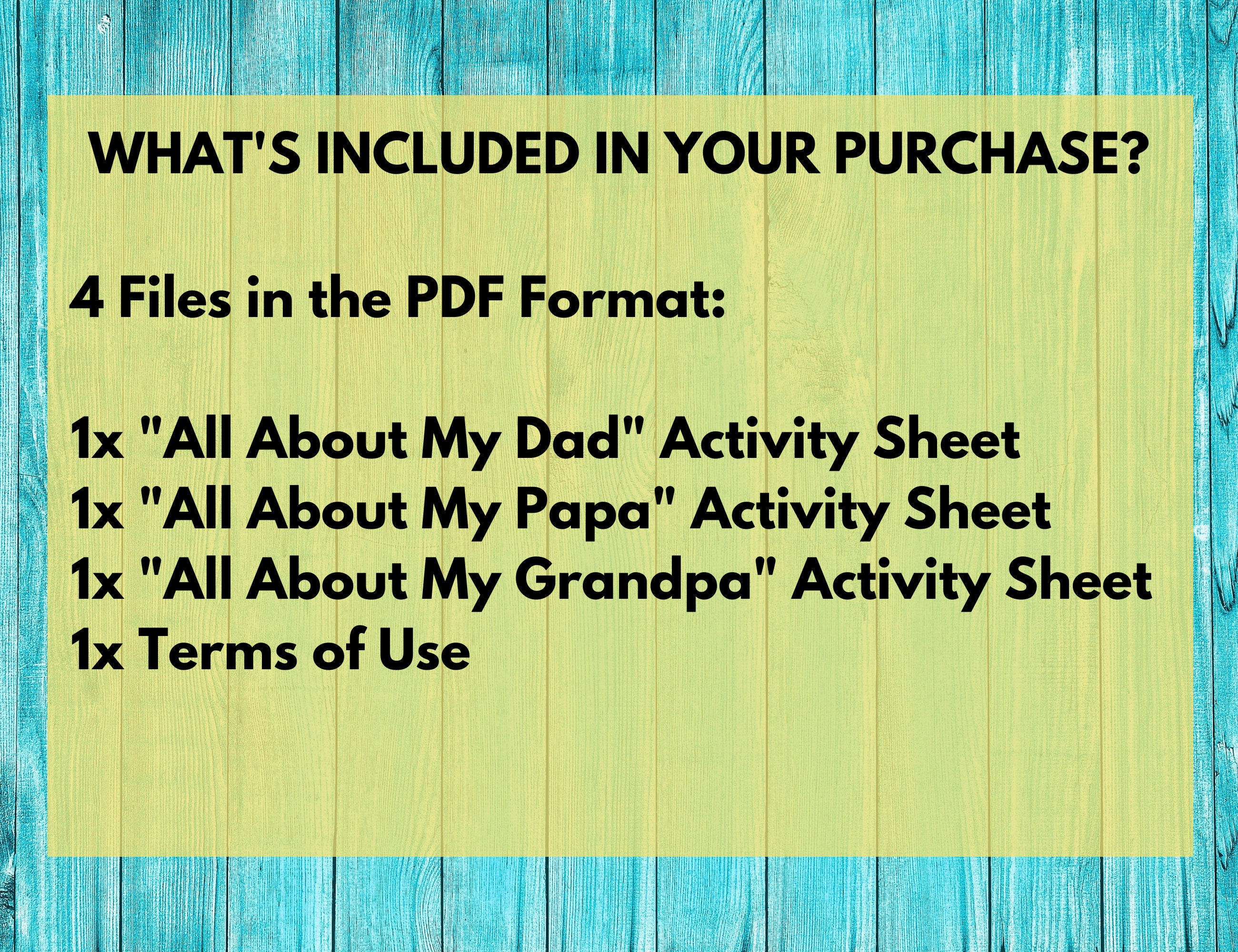 All About My Dad Father's Day Activity for Kids, Gift for Dad, Papa ...