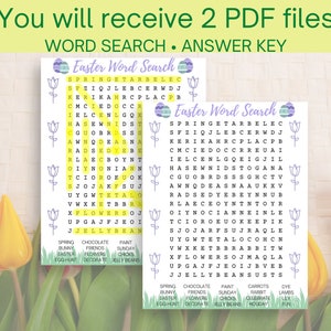 Easter Word Search Printable | Spring Word Search | Easter Activity ...