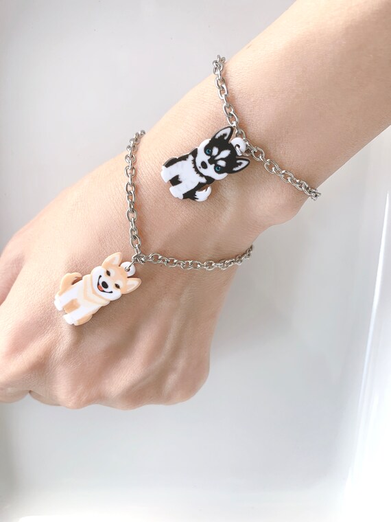 Dog Bracelet Husky Bracelet Shiba Bracelet Dog Lover Gifts Dog Mom Gifts Animal Bracelet Etsy