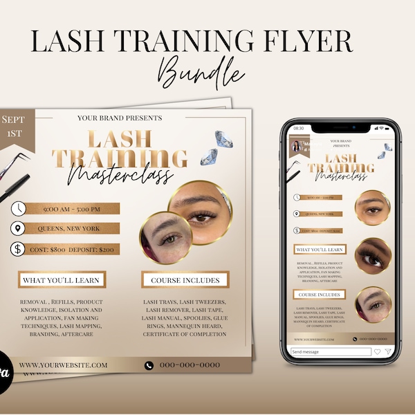 Editable Flash Sale Flyer Instant Download DIY Bronze Canva Social ...