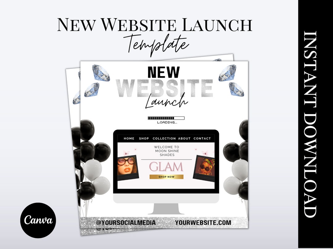 Editable Website Launch Flyer | Grand Opening Announcement | DIY ...