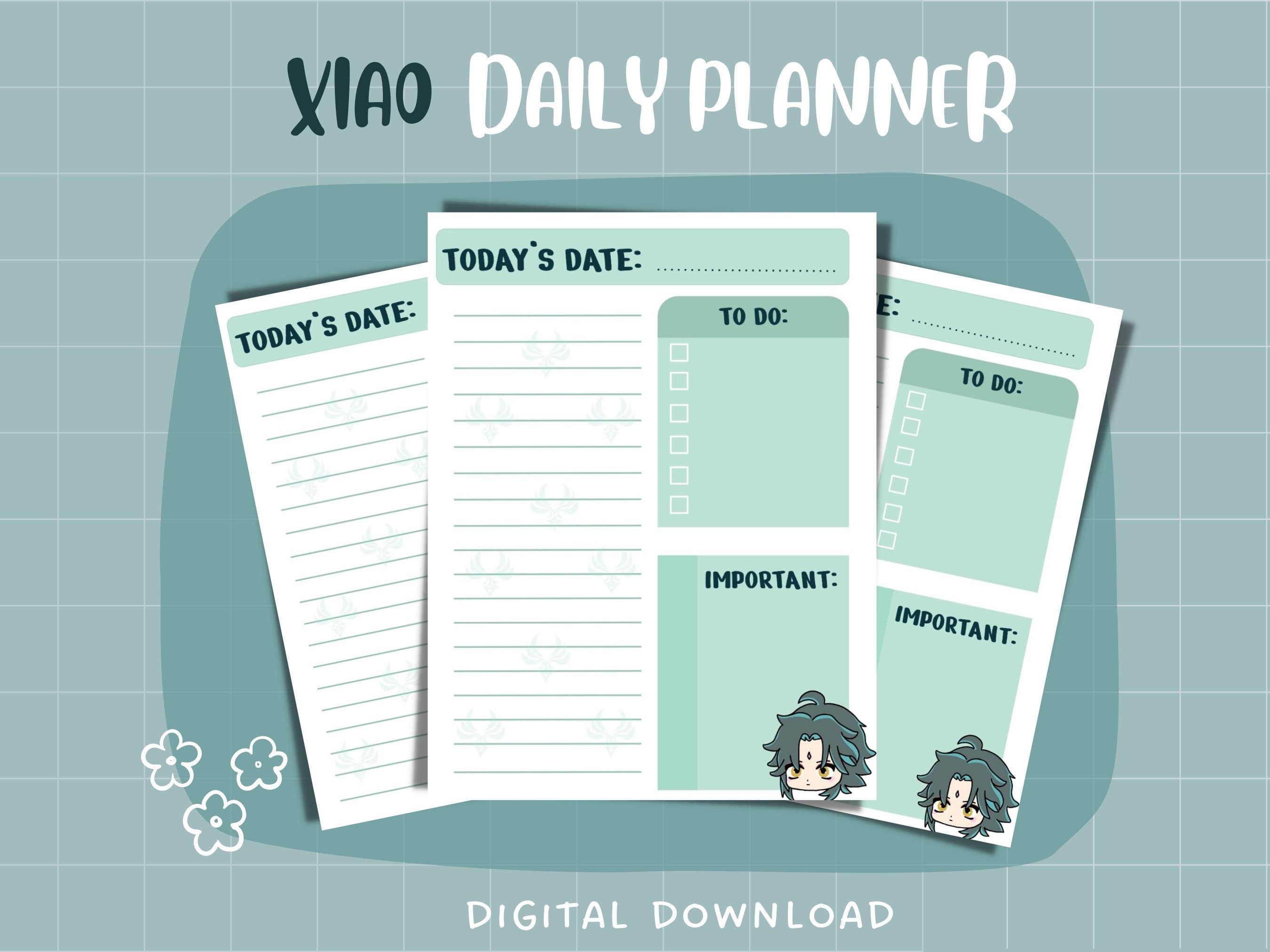Genshin Impact Xiao Printable Stationery, Printable Writing Paper, Xiao ...