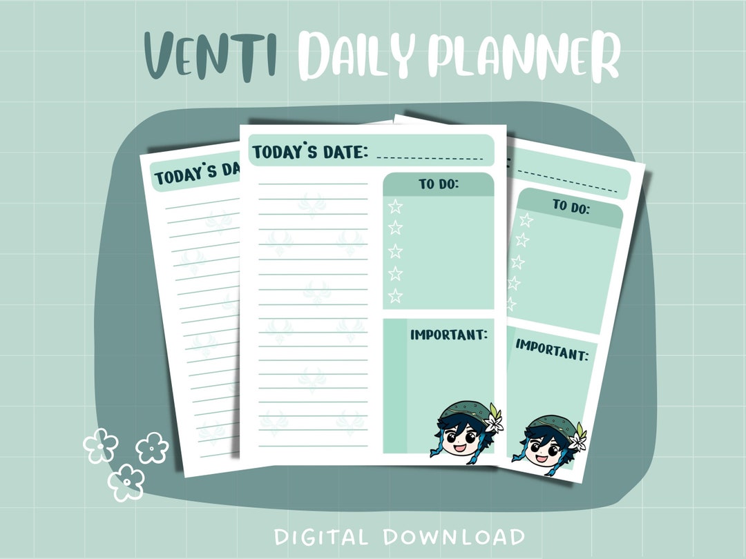 Genshin Impact Venti Printable Stationery, Printable Writing Paper ...