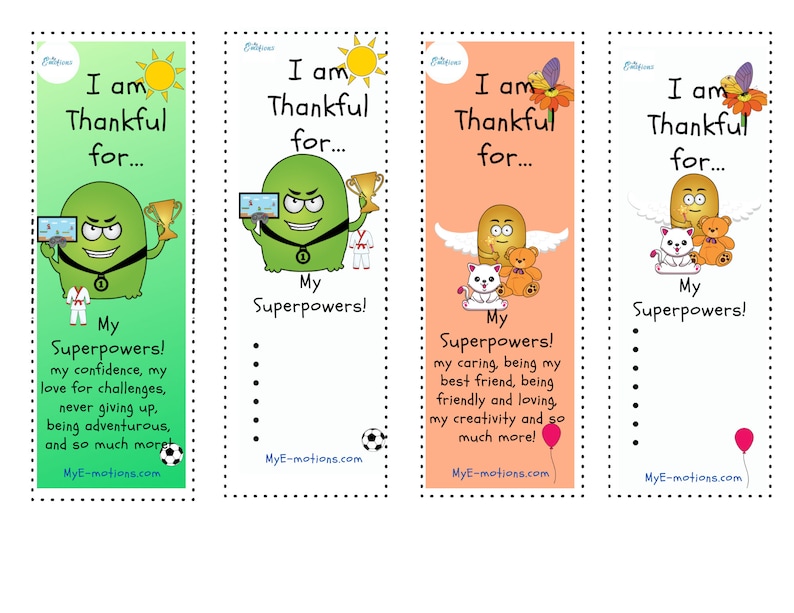 10 Printable Bookmarks i'm Thankful For... SEL for Thanksgiving ...