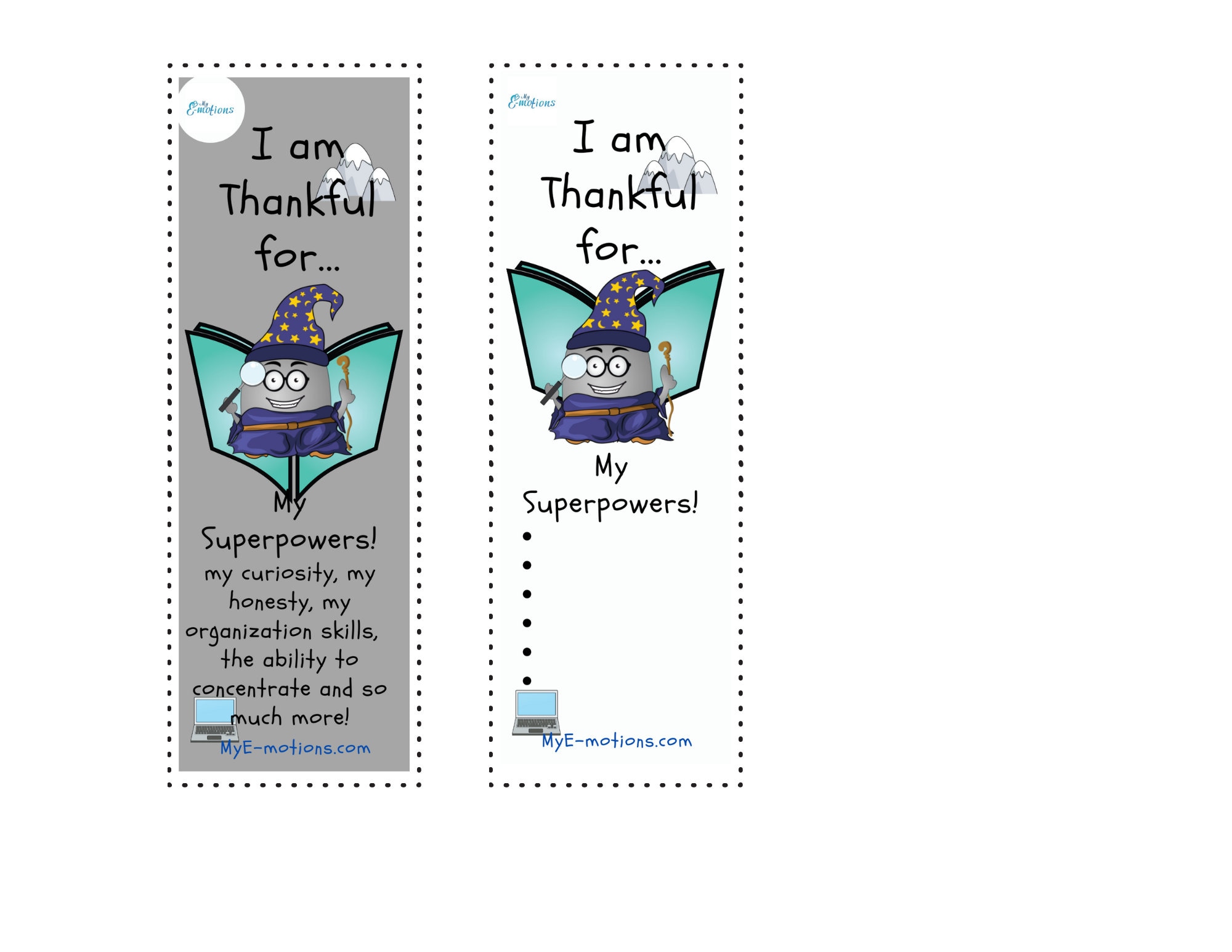 10 Printable Bookmarks i'm Thankful For... SEL for Thanksgiving ...