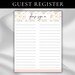 Please Sign in Printable Template Guest Register Form - Etsy