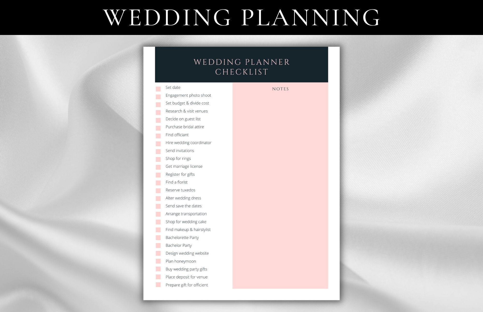 Wedding Planner Checklist Printable Template Form - Etsy