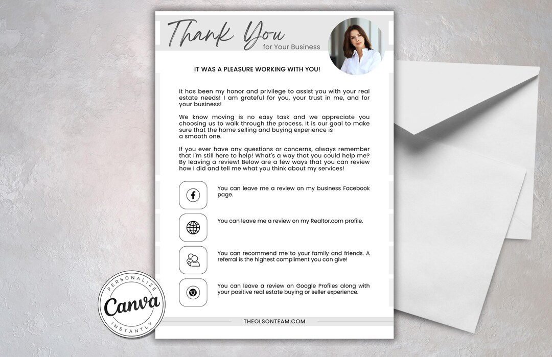Realtor Testimonial Request | Printable Template | Real Estate | Canva ...