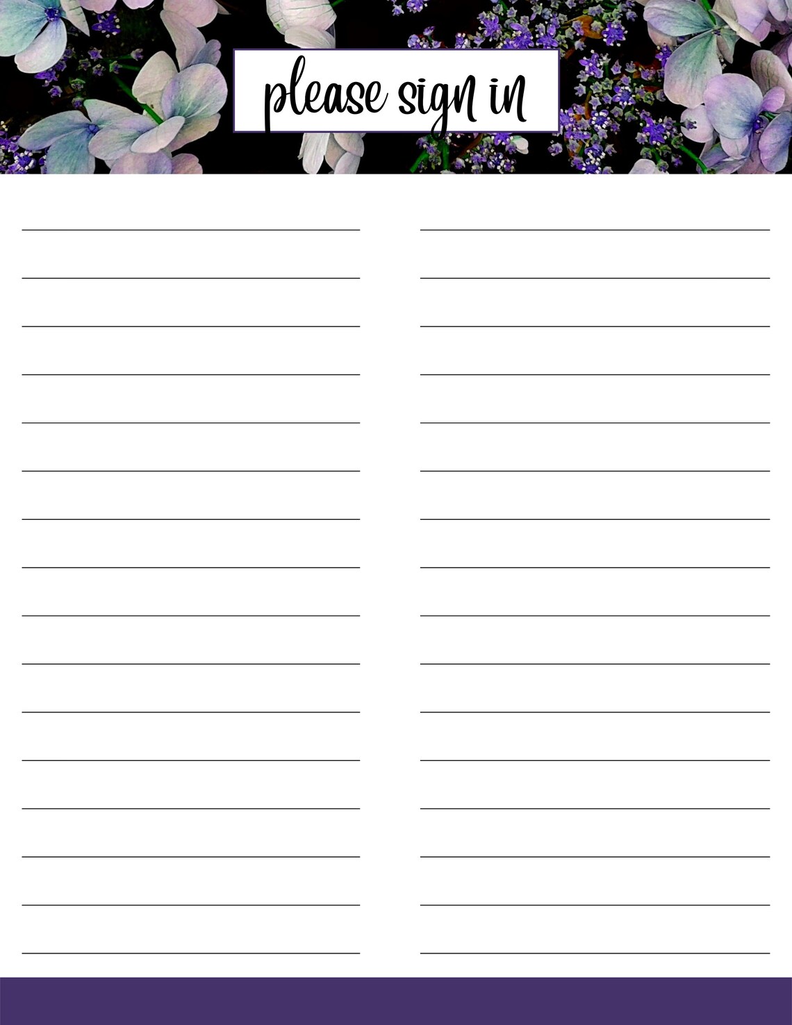 Please Sign in | Printable Template | Guest Register | Form | Sign in ...