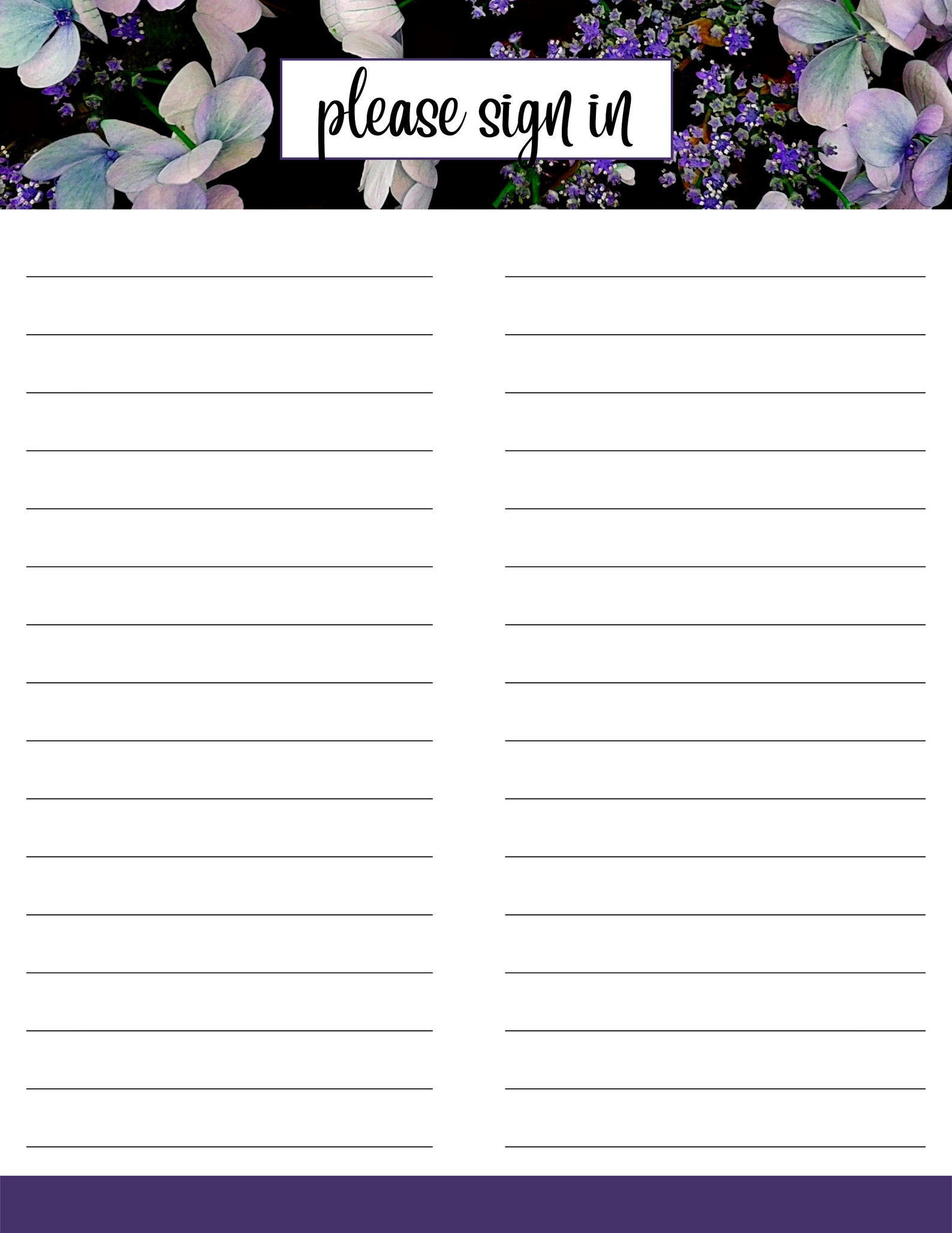Please Sign in | Printable Template | Guest Register | Form | Sign in ...