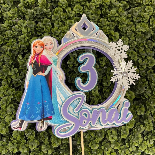 Ana Y Elsa Cake Topper - Etsy