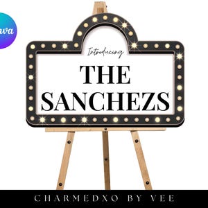 Wedding Marquee Sign, Editable Entrance Template (canva) - Etsy