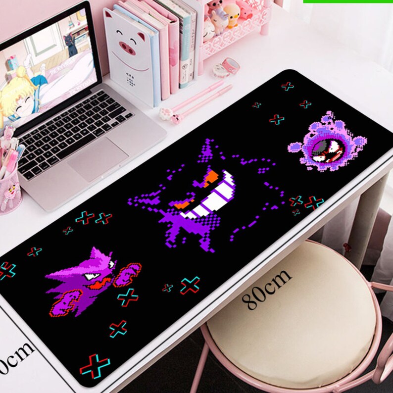 Gengar Evolution Desk Mat , Anime Game Mats, Gaming Mousepad, Official ...