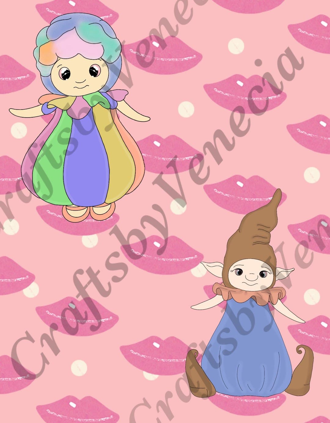 Clown - Elf - Colorful - Sticker Making - Prints- Sublimation - Etsy