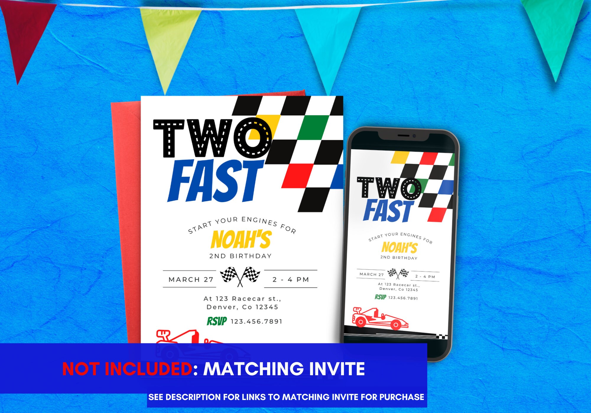 Editable Two Fast Second Birthday Welcome Sign Template Car 2nd Bday ...