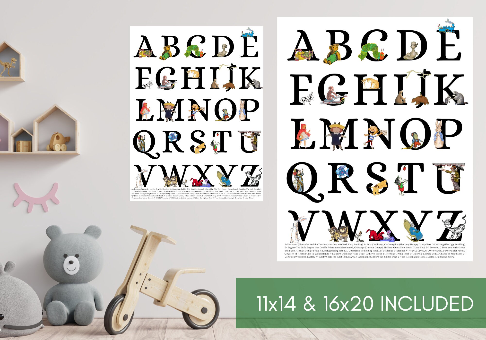 Printable Storybook ABCS Print Digital Download Storybook Nursery ...