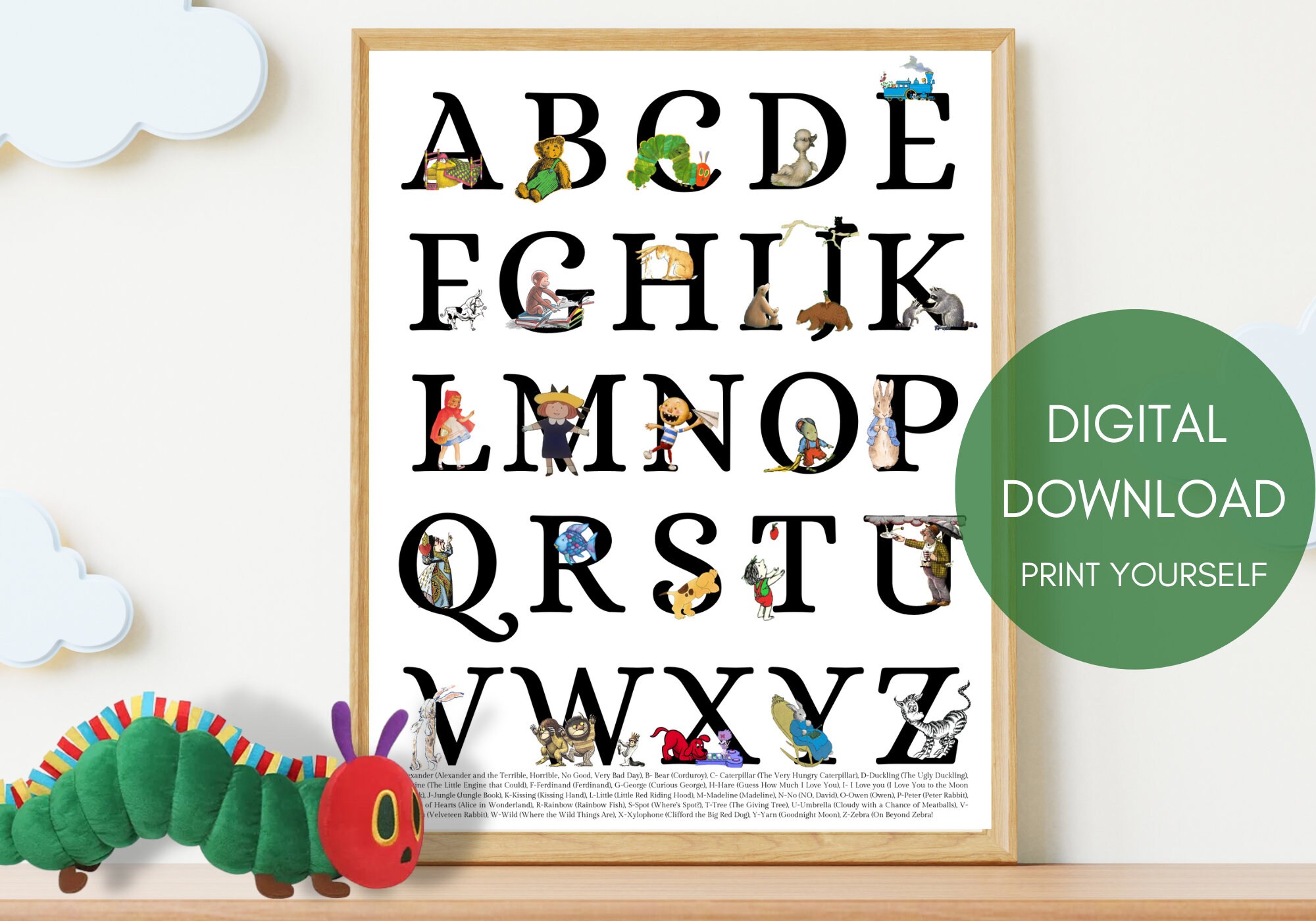 Printable Storybook ABCS Print Digital Download Storybook Nursery ...