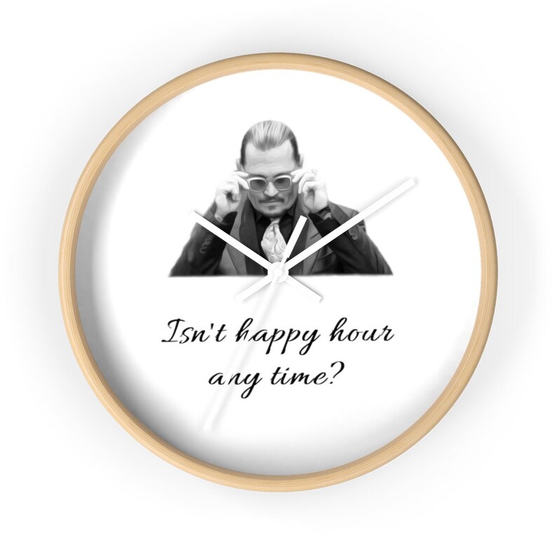 Wall Clock Featuring Johnny Depp, Johnny Depp Trial, Isn't a Happy Hour ...