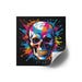 Vibrant Colorful Skull Sticker for Laptop, Water Bottle, Car Waterproof ...
