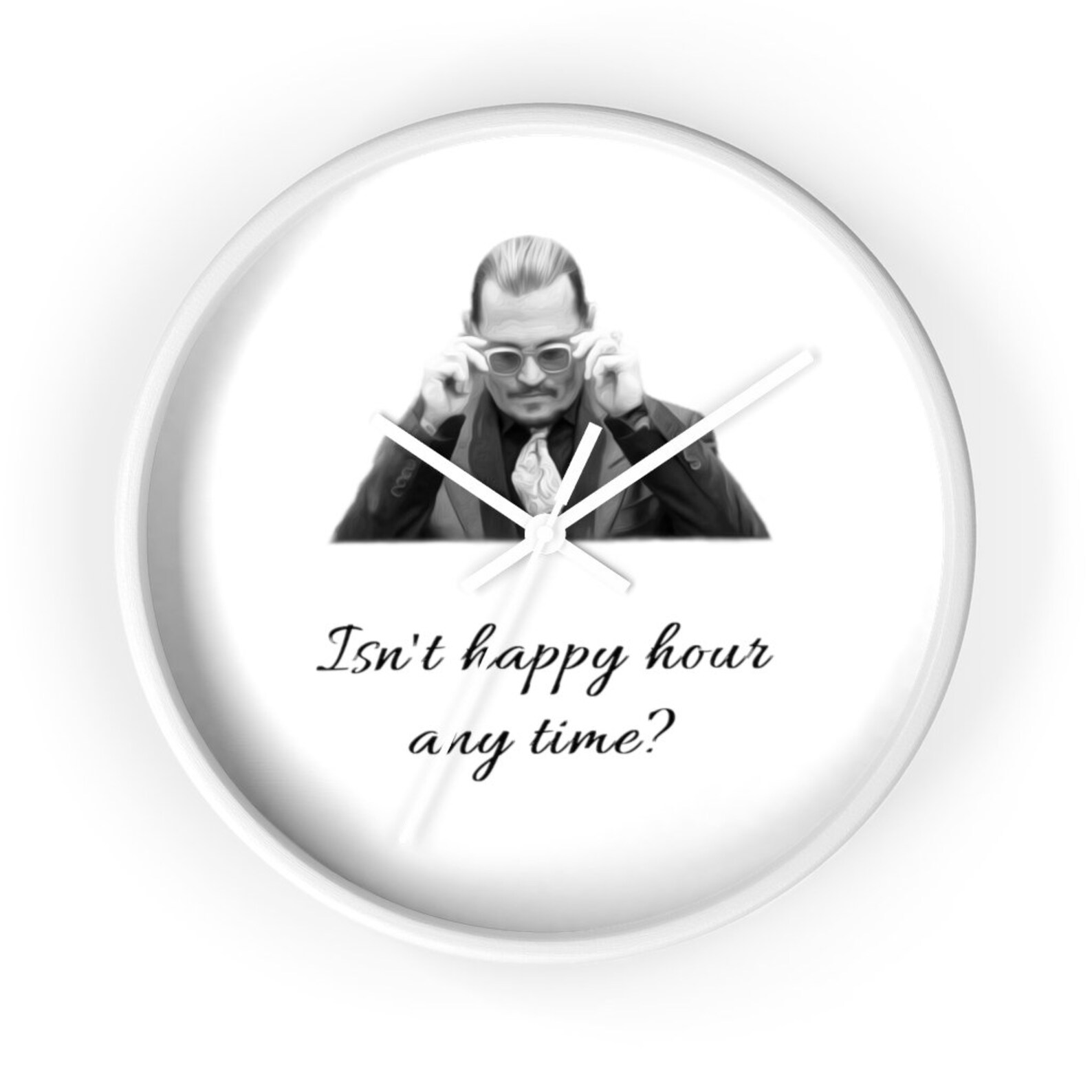 Wall Clock Featuring Johnny Depp, Johnny Depp Trial, Isn't a Happy Hour ...