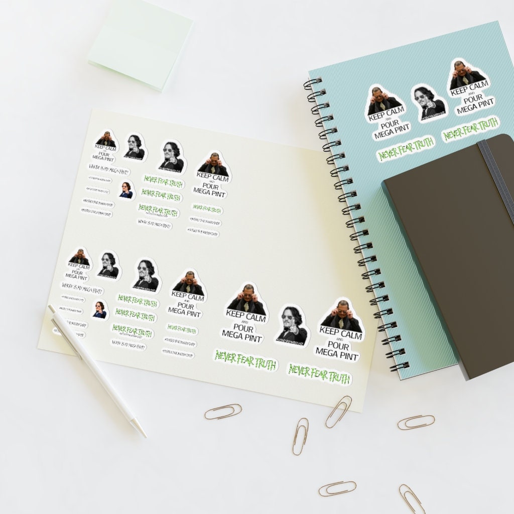 Johnny Depp Sticker Sheet With 44 Stickers: Justice for Johnny Depp ...