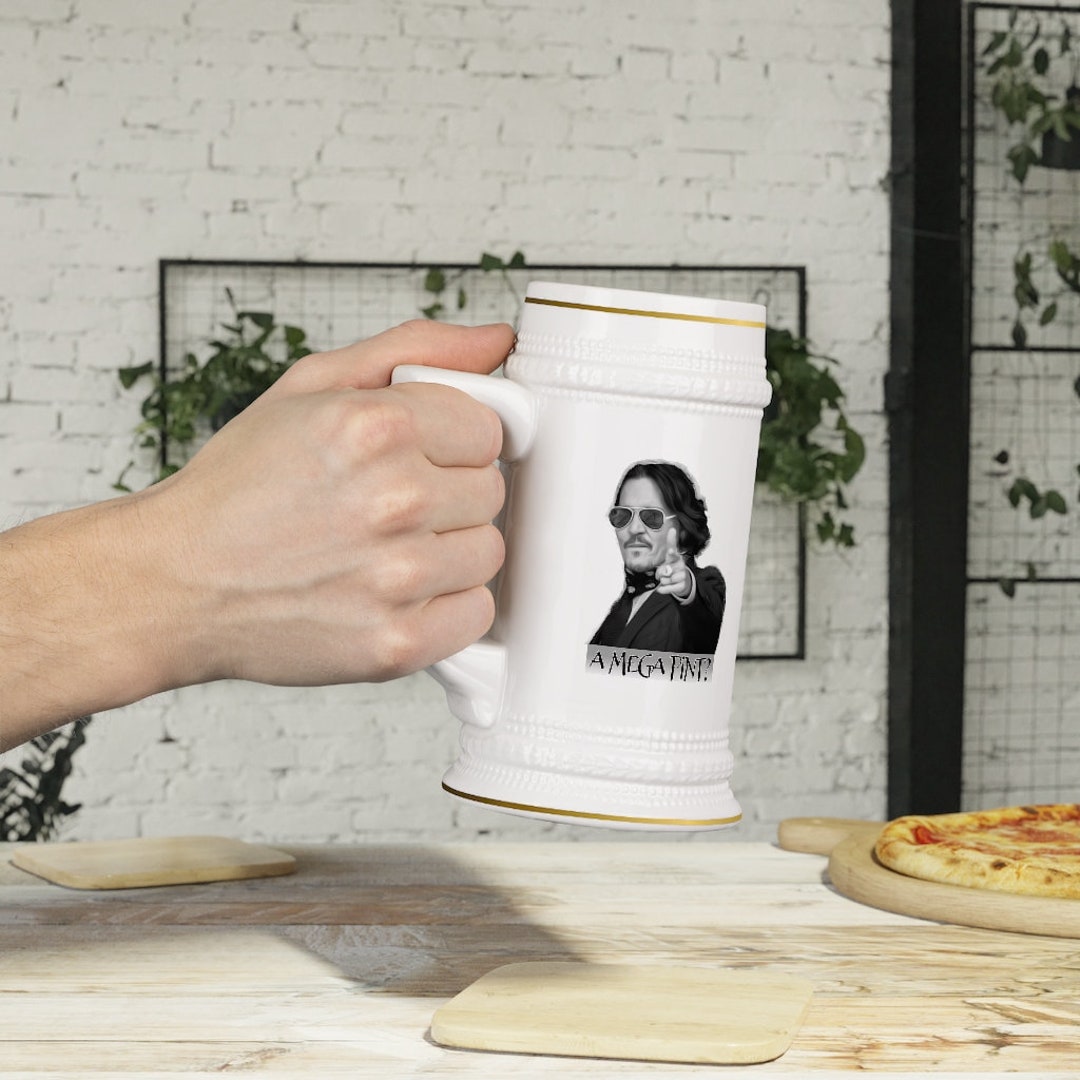 Stein Mug - Johnny Depp - A Mega Pint Phrase - Justice for Johnny Depp ...