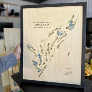 Personalized Golf Course Map Any Course in the World Golf Art Golf ...