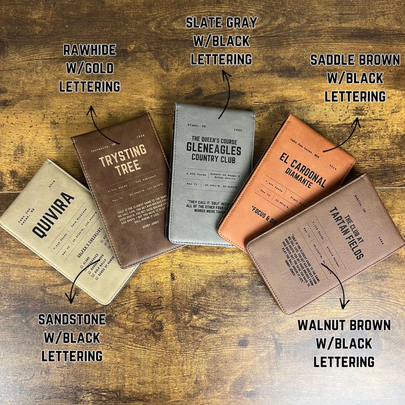 Personalized Leather Golf Scorecard Holder: Custom Golf Gift - Etsy