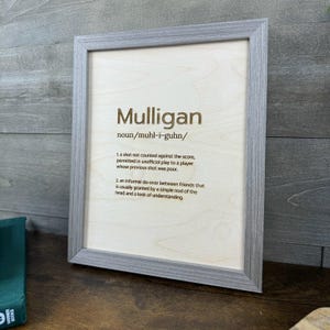 Mulligan Defined | Golf Art | Golf Words | Golf Wall Art | Golf Gift ...