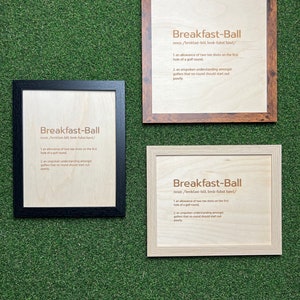 Breakfast-ball Defined Golf Art Golf Words Golf Wall Art Golf Gift ...