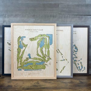 Custom Golf Course Map Art: Personalized Golf Gift - Etsy