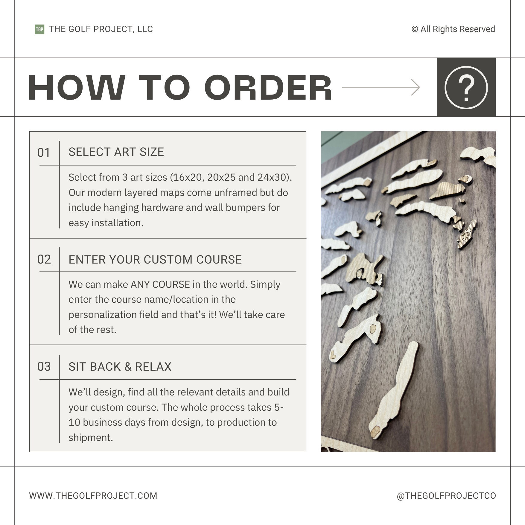 Custom Layered Wood Golf Course Map: Minimalist Golf Art - Etsy