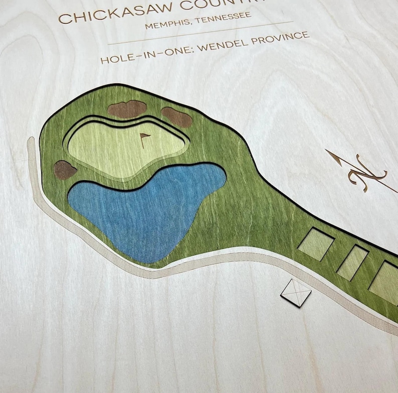 Personalized Hole-in-one Golf Art: Custom Golf Course Map - Etsy