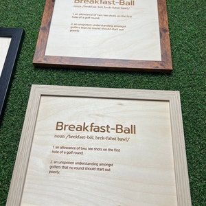 Breakfast-ball Defined Golf Art Golf Words Golf Wall Art Golf Gift ...