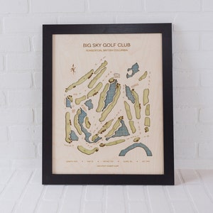 Personalized Golf Course Map Any Course in the World Golf Art Golf ...