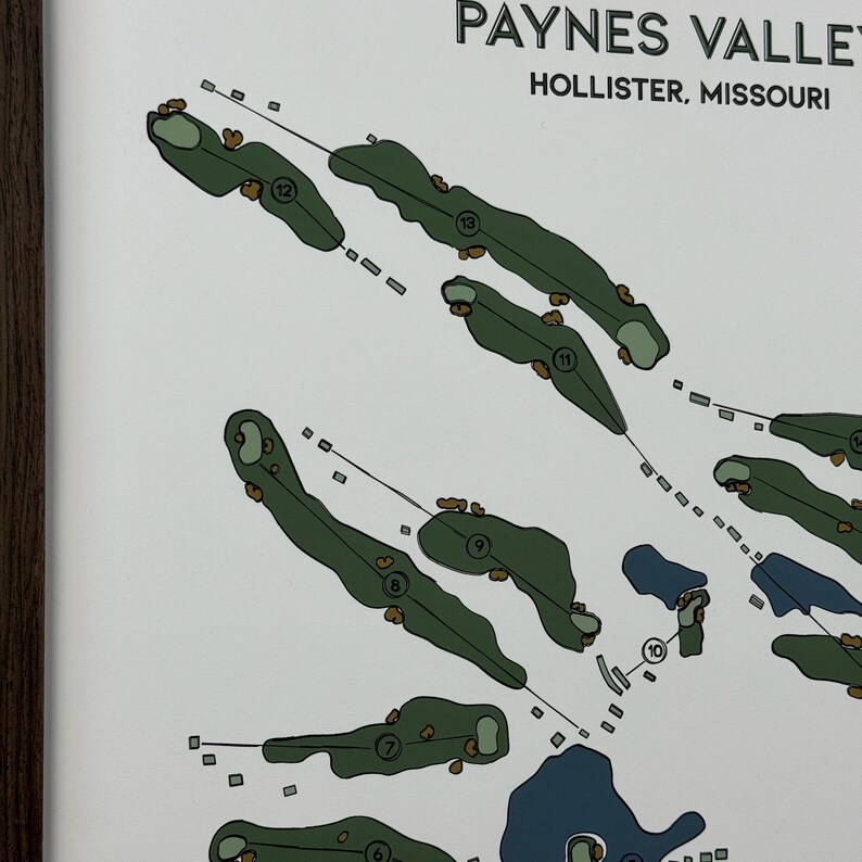 Personalized Golf Course Map Art Print: Framed Offset Sketch Design - Etsy
