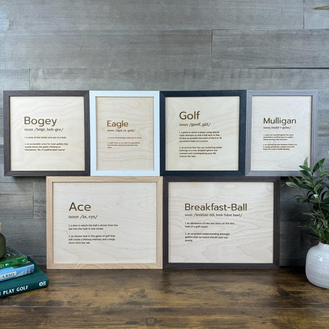Set of 3 Golf Art | Golf Words | Golf Wall Art | Golf Gift | Gallery ...