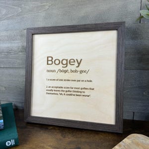 Bogey Defined | Golf Art | Golf Words | Golf Wall Art | Golf Gift ...