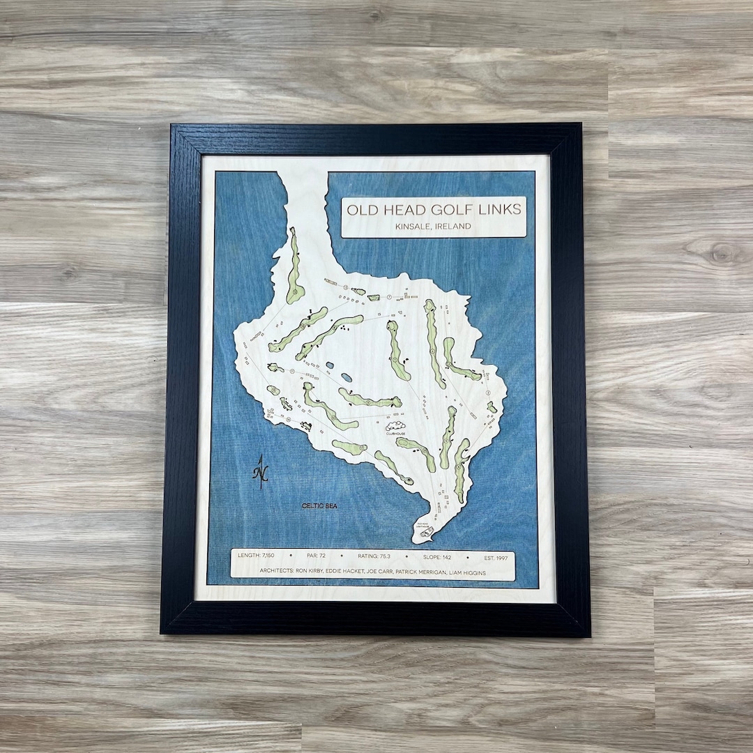 Old Head Golf Links Course Map Golf Gift - Etsy