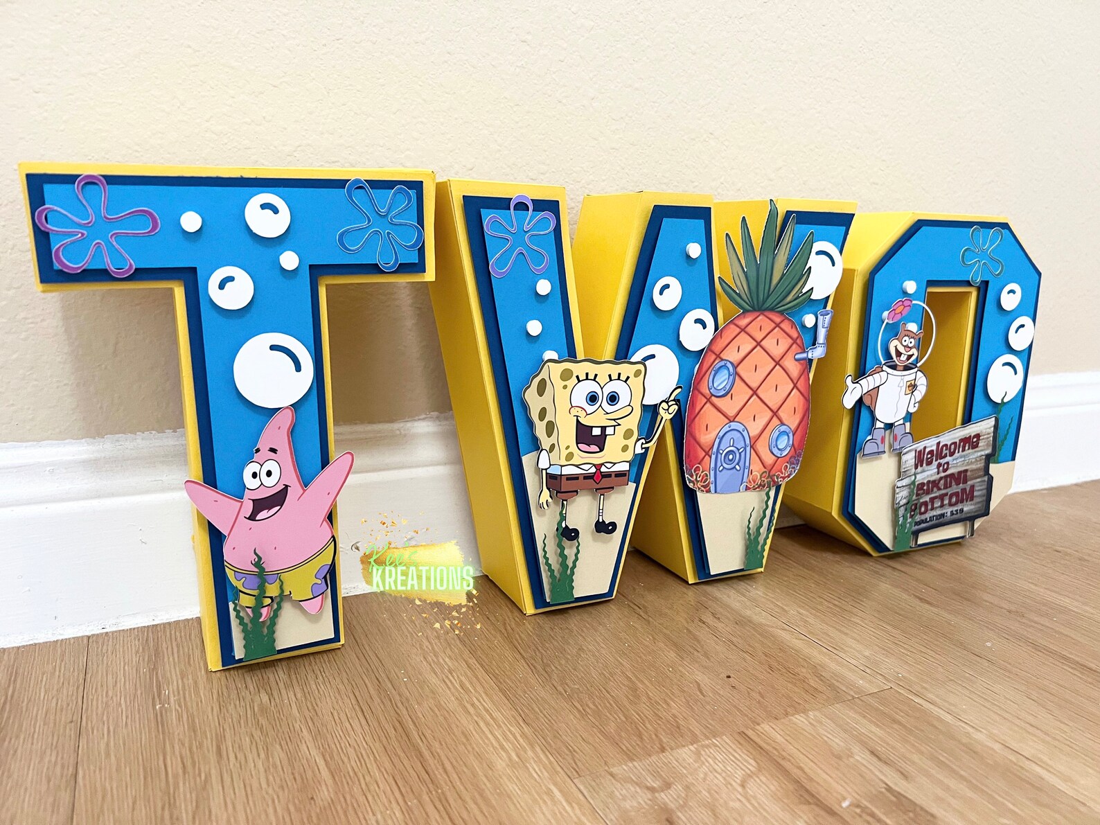Spongebob Letters / Numbers 8 Spongebob Birthday Decor - Etsy