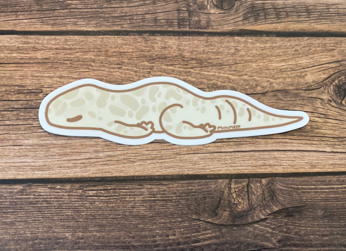 Leopard Gecko Waterproof Matte Vinyl Sticker - Etsy