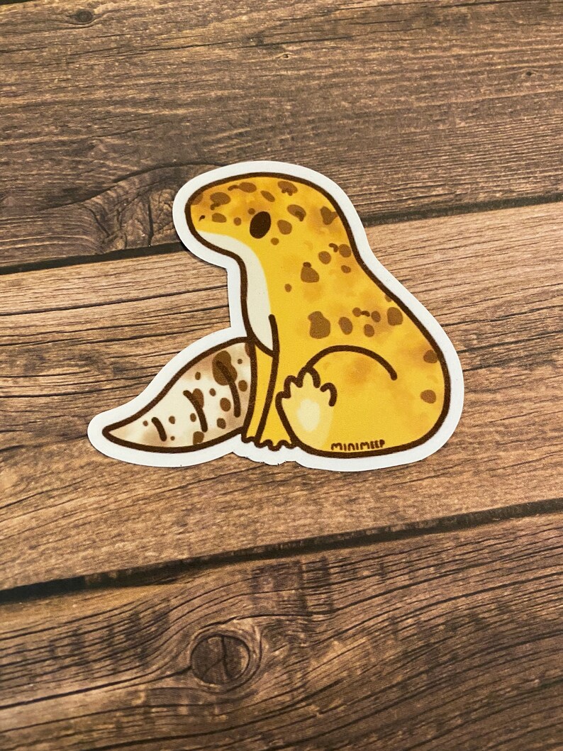 Leopard Gecko Waterproof Matte Vinyl Sticker - Etsy