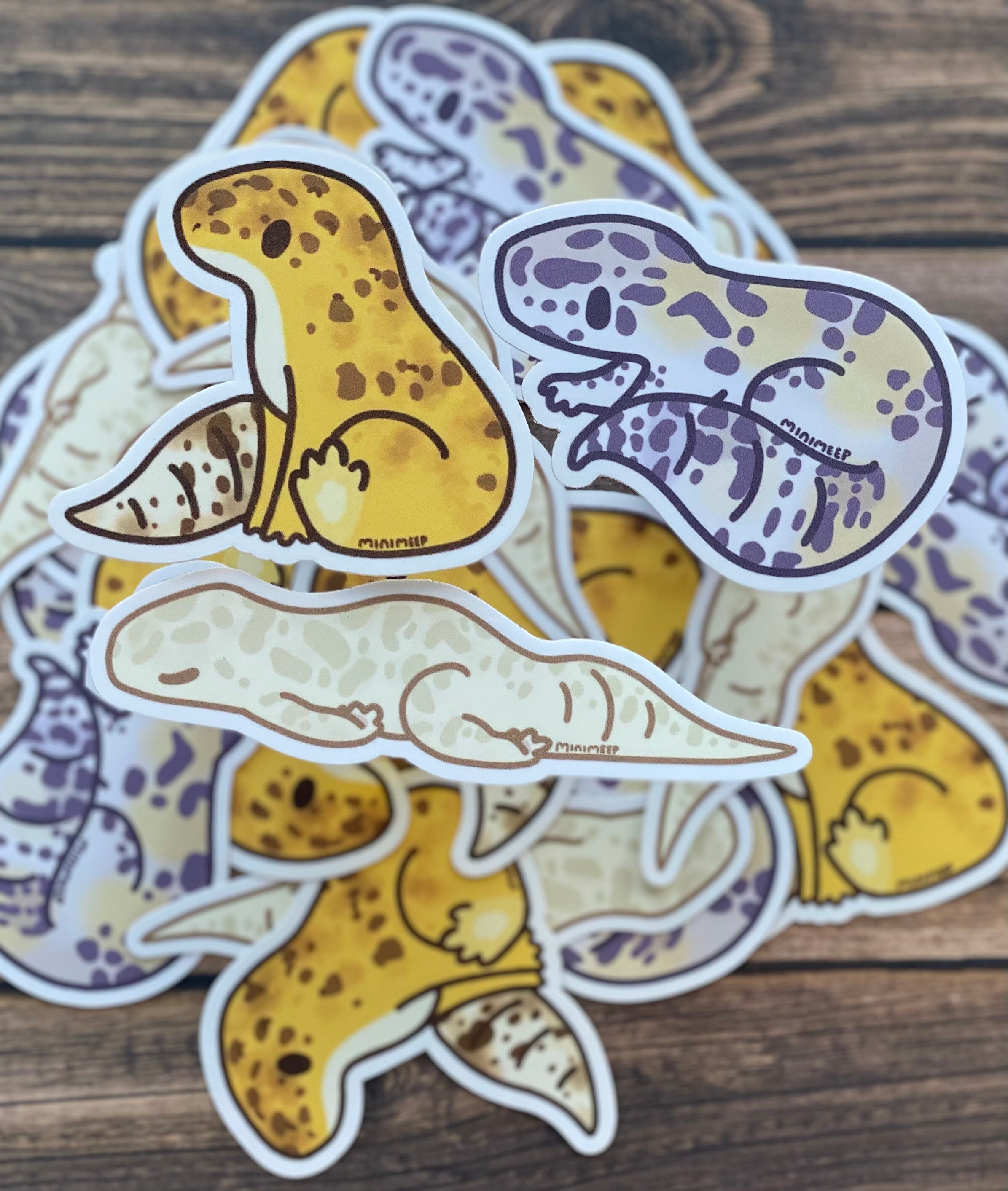 Leopard Gecko Waterproof Matte Vinyl Sticker - Etsy